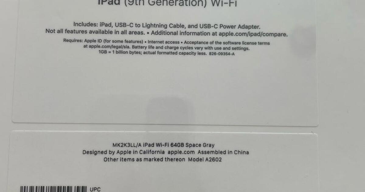 iPad 9th Generation for $250 in Centennial, CO | Finds — Nextdoor