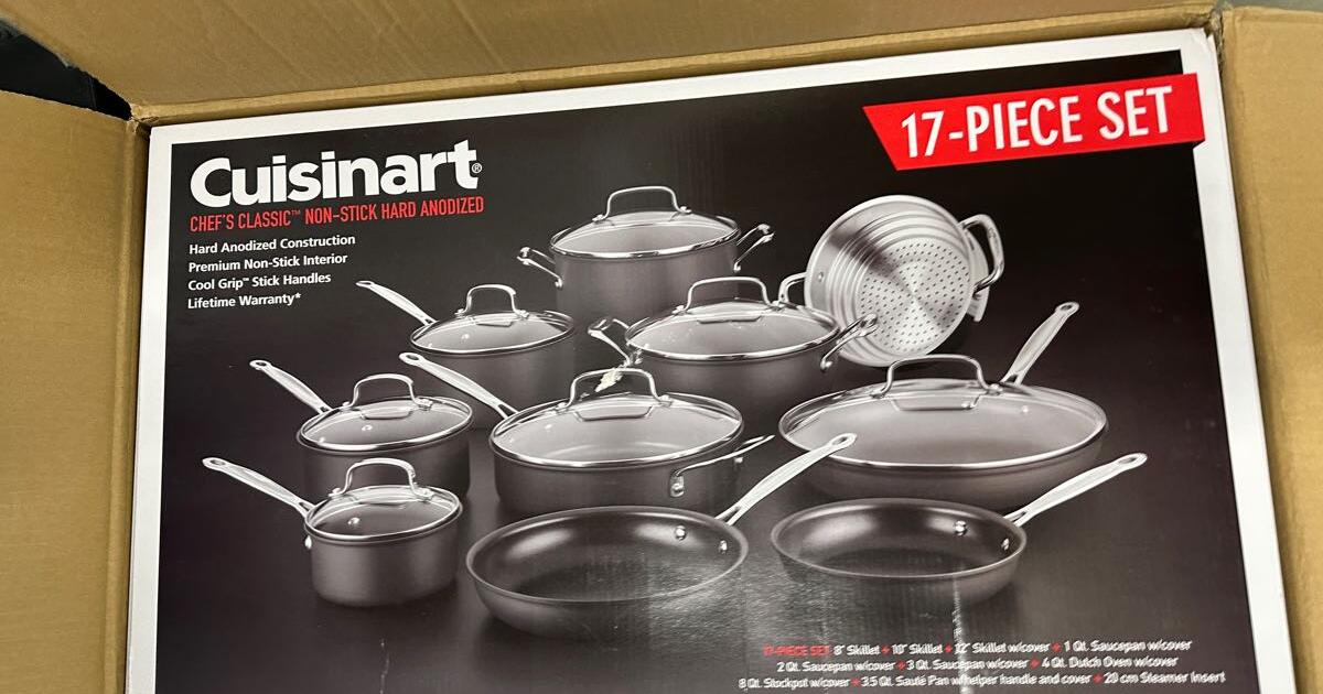 NEW Cuisinart 17-Piece Non-Stick Cookware Set- NEVER USED for $200 in ...