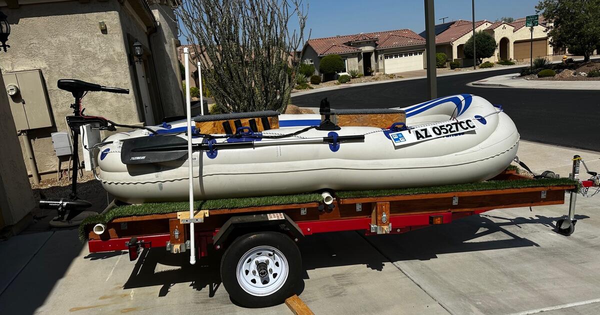 11' Inflatable Boat with Trailer for $950 in Buckeye, AZ | For Sale ...
