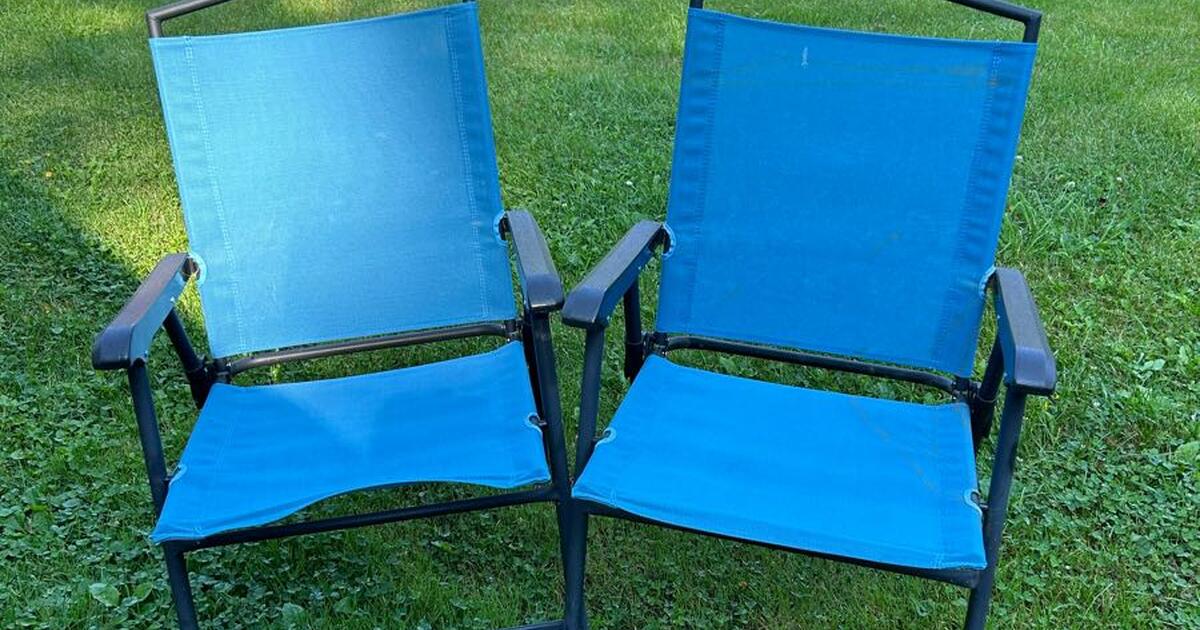 Pair of Blue Outdoor Chairs for $30 in Fenton, MI | For Sale & Free ...