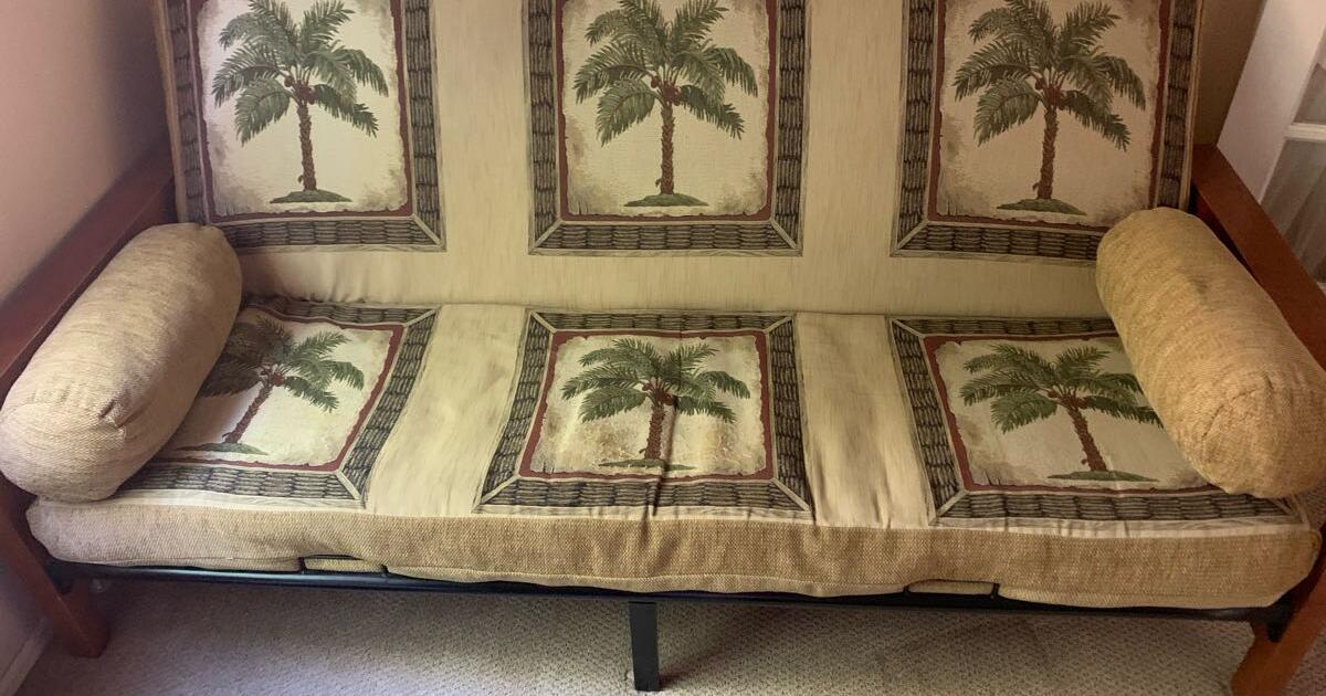 Full size Futon available Good condition Palm tree cover is Removeable ...