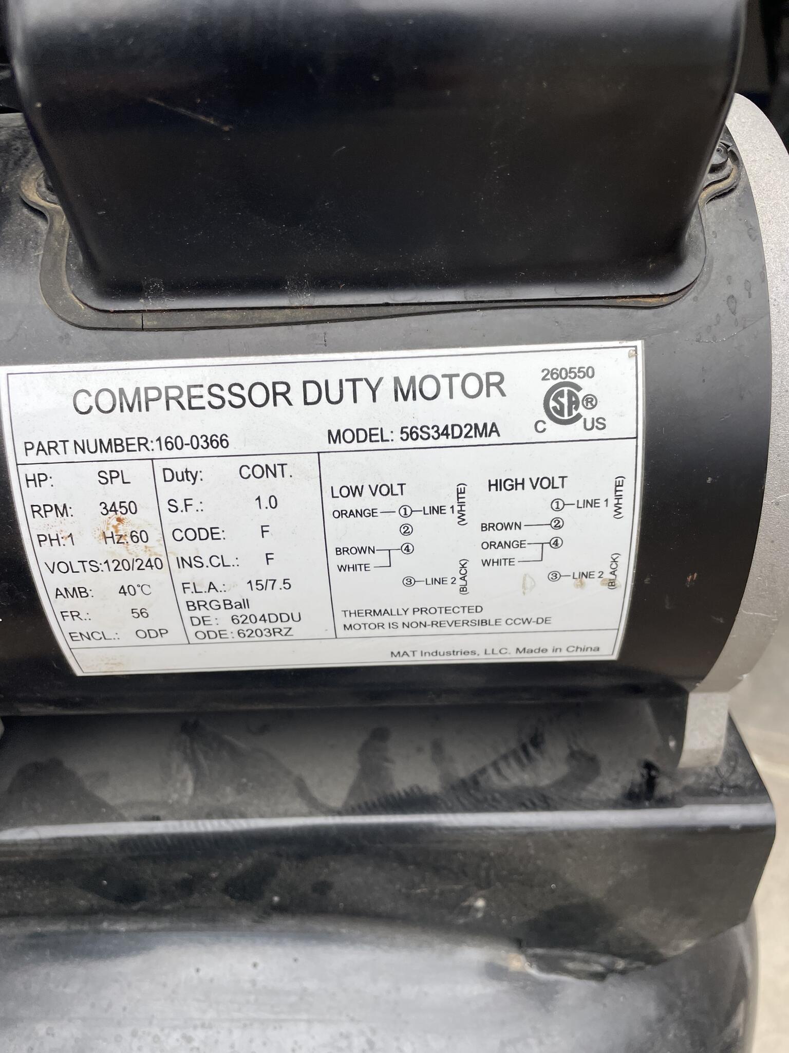 Air Compressor Masterforce® 30-Gallon 155 PSI Portable Electric ...