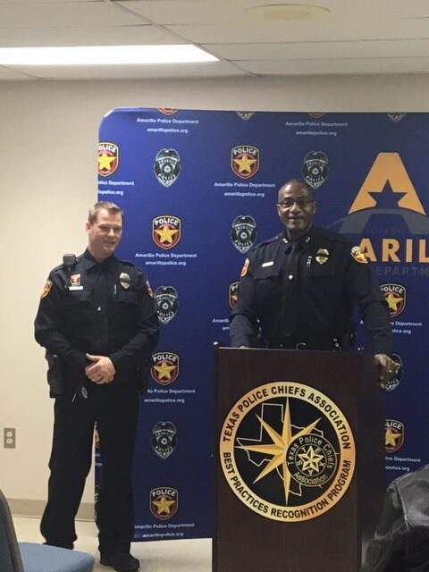 Amarillo Police Chief Ed Drain promoted three officers yesterday during ...