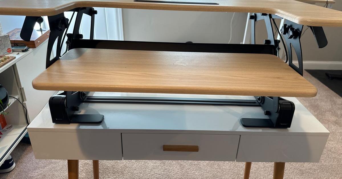 Double level standing desk riser for Free in Wilmette, IL | For Sale ...