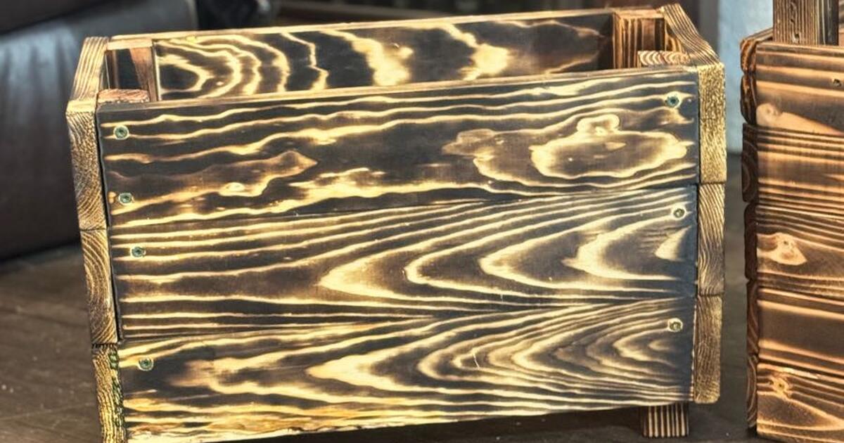 Custom made Burnt Wood Planter Boxes – No Stain, No Chemicals! for $35 ...