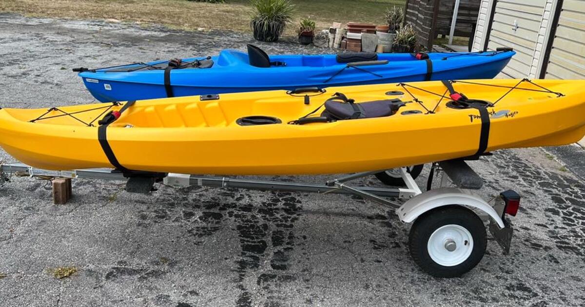 Two Kayaks with Trailer includes paddles for $1500 in Fruitland Park ...