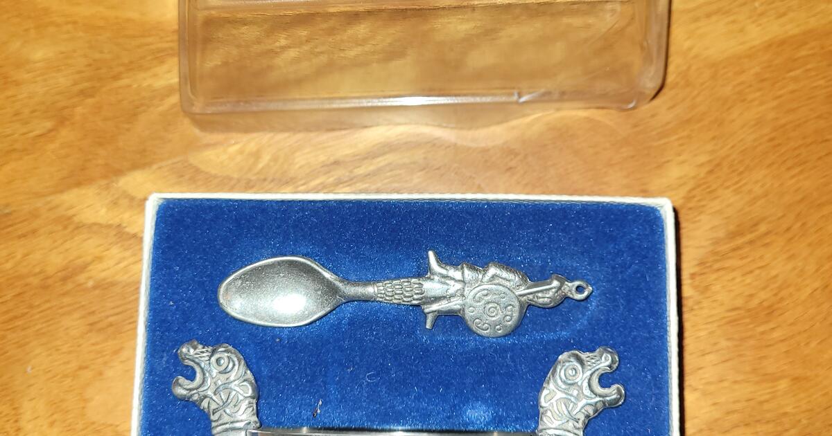 Vintage Norwegian Troll Tinn Pewter Salt Bowl and Spoon for $28 in ...