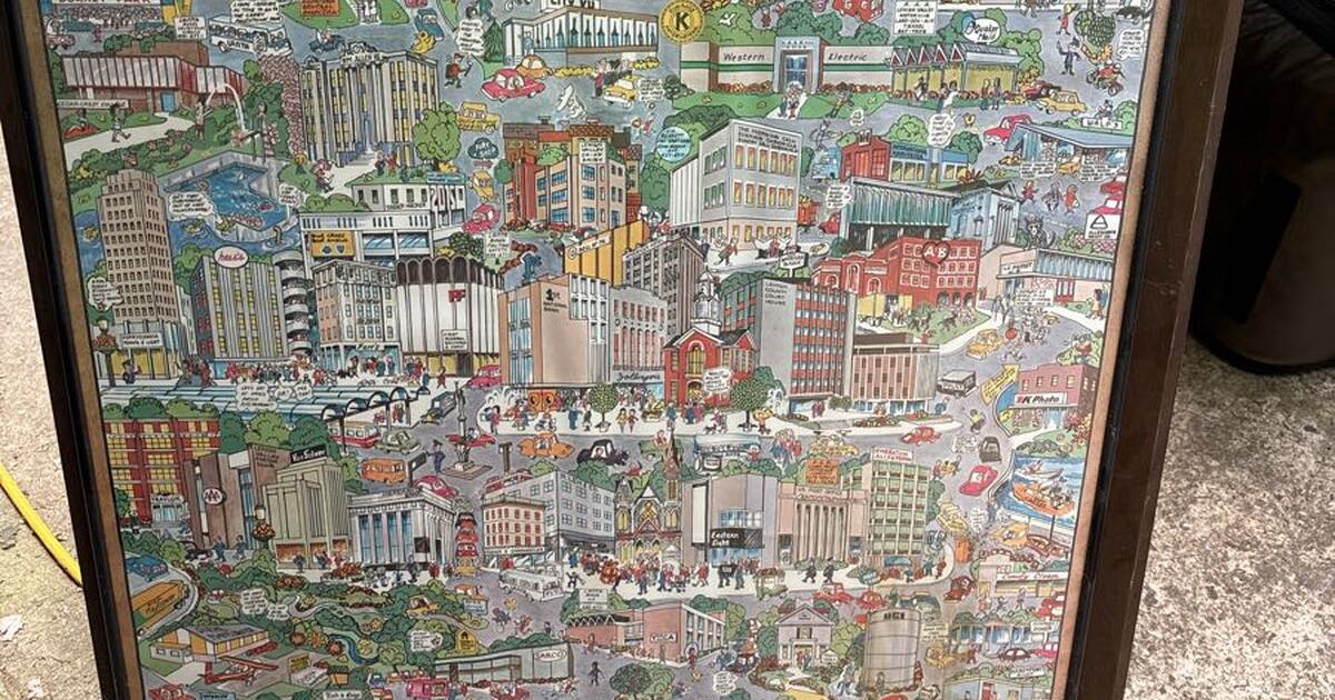 1976 Allentown Pennsylvania city poster cartoon for $1000 in Eatonton ...