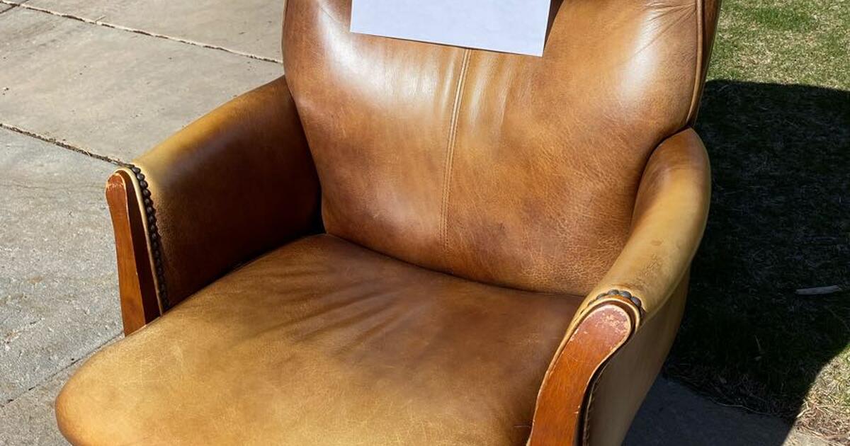 Rolling leather desk chair great condition for Free in Highlands Ranch ...