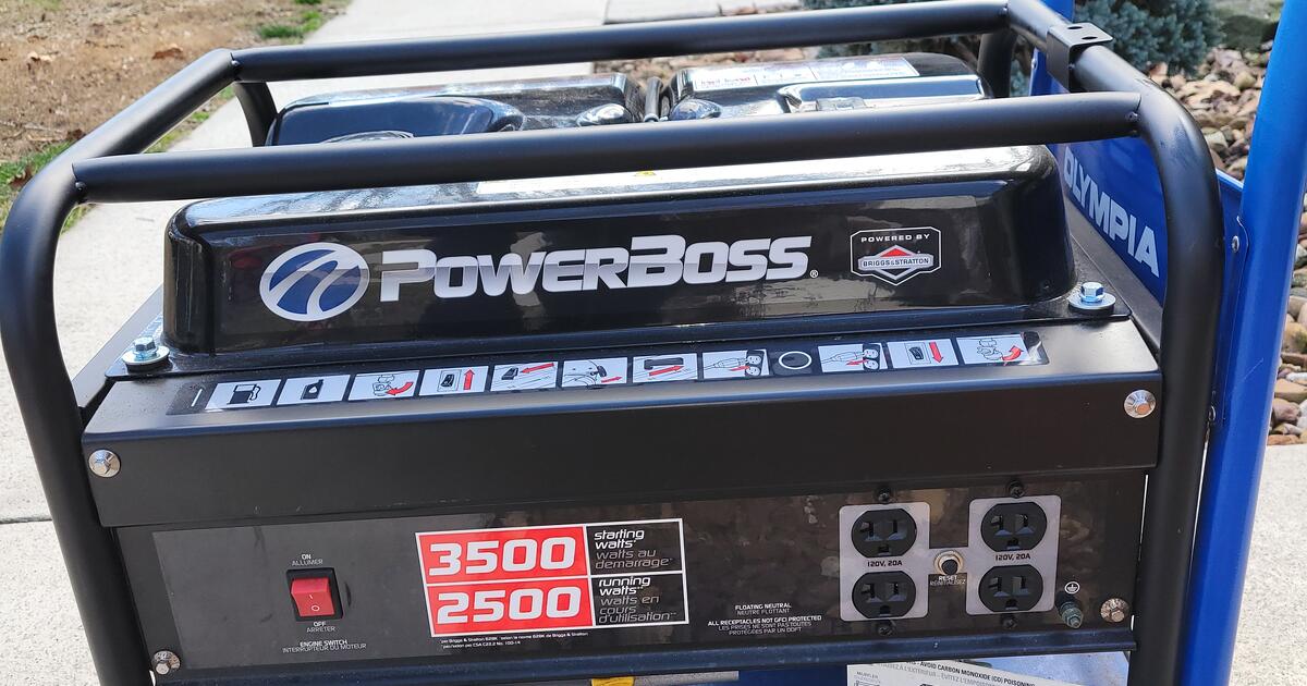 Powerboss 3500/2500 gas generator for $210 in Crossville, TN | For Sale & Free — Nextdoor