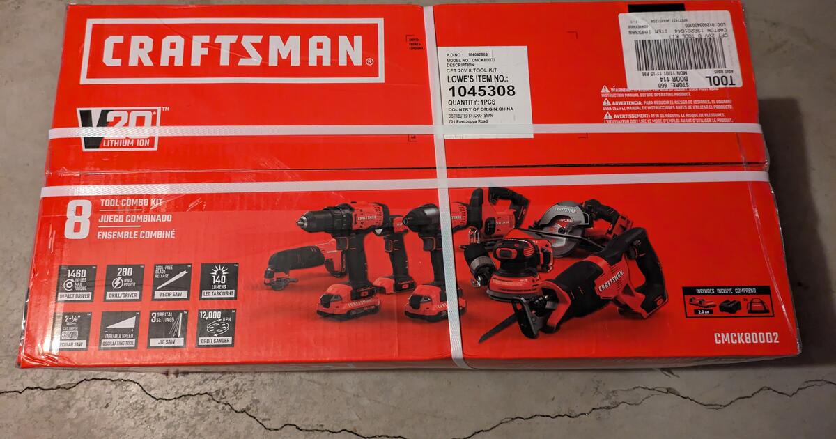Craftsman 8 piece cordless tool set for $300 in Chicopee, MA | For Sale ...