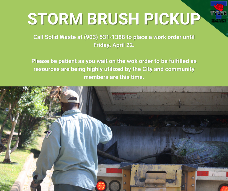 SOLID WASTE TREE LIMB/BRUSH PICK-UPS: (City of Tyler) — Nextdoor — Nextdoor