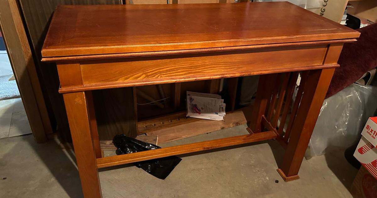 Oak gaming table with roulette, blackjack, and craps for $80 in ...
