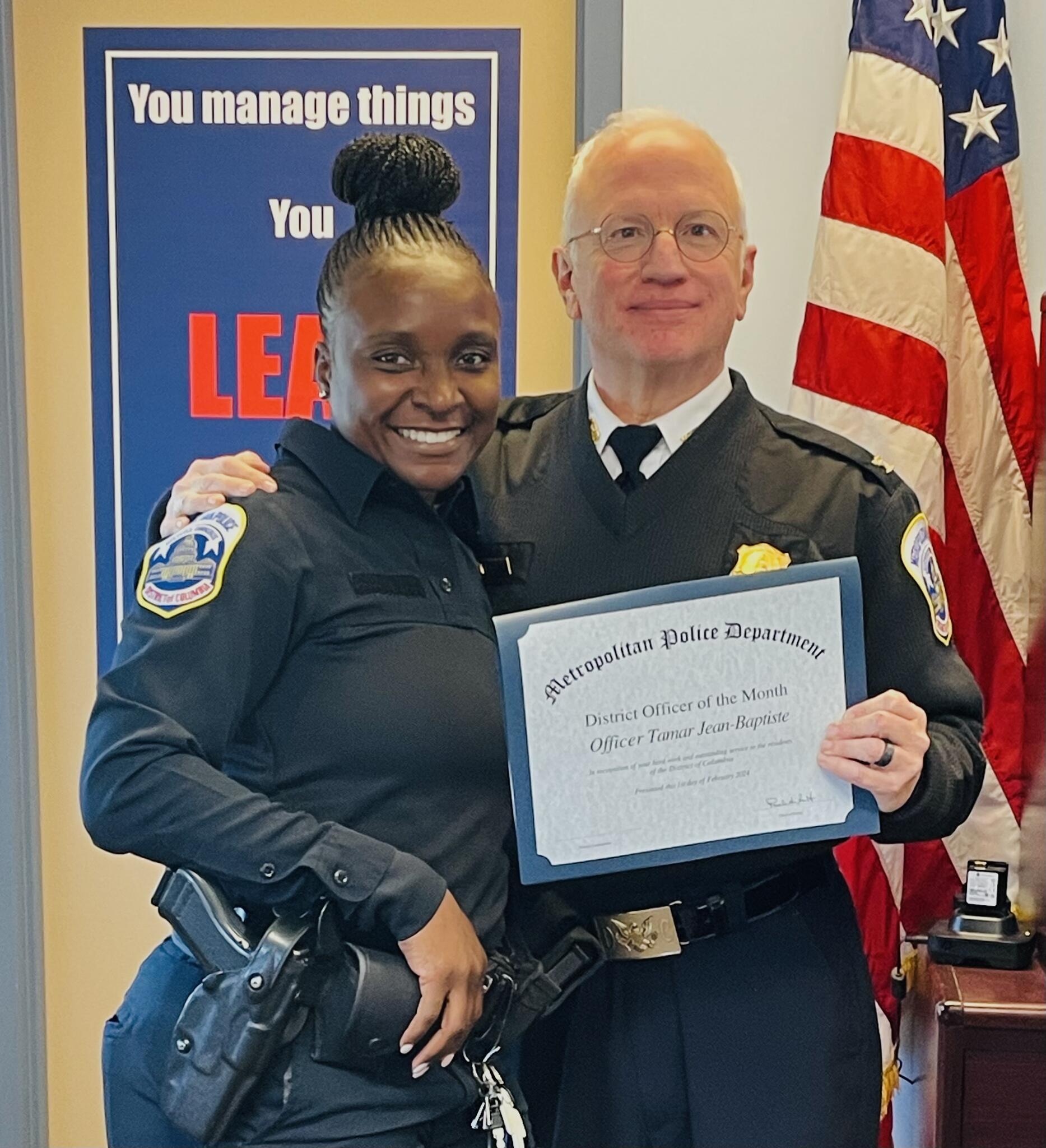 Fifth District January Officer of the Month Tamar Jean-Baptiste ...