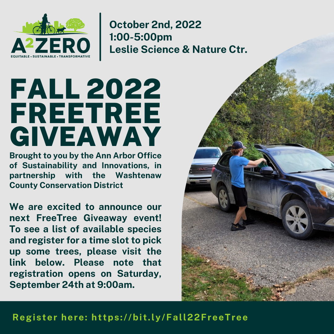 Fall 2022 Free Tree Giveaway Oct. 2 at Leslie Science and Nature Center ...