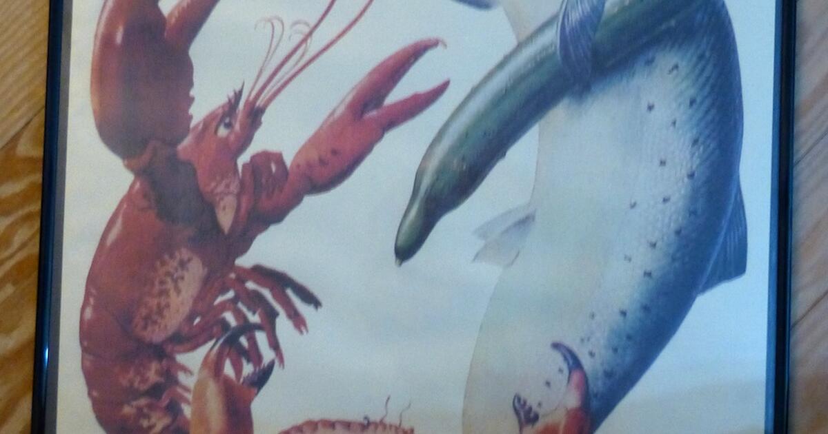 Authentic VTG Guinness Bar Poster 20" x 30" Lobster, Crab, Fish for ...