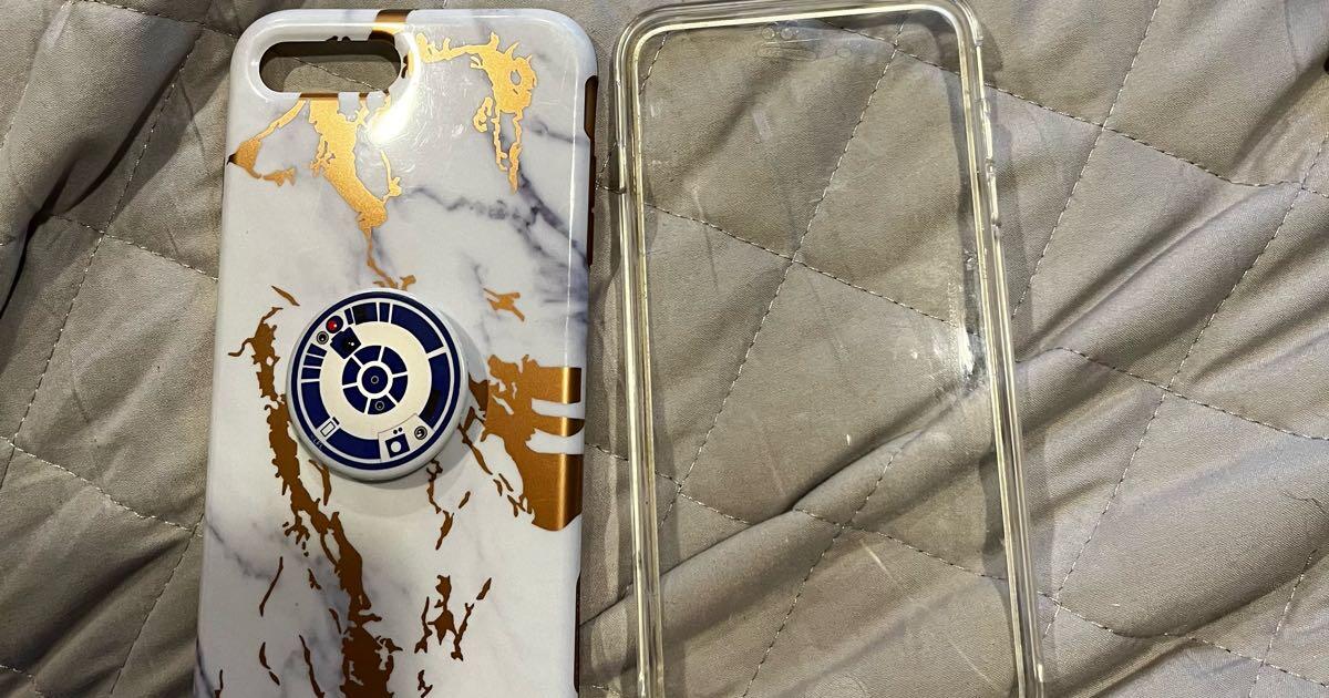 iPhone 8 Plus case with built in screen protector and Popsocket for $13 ...