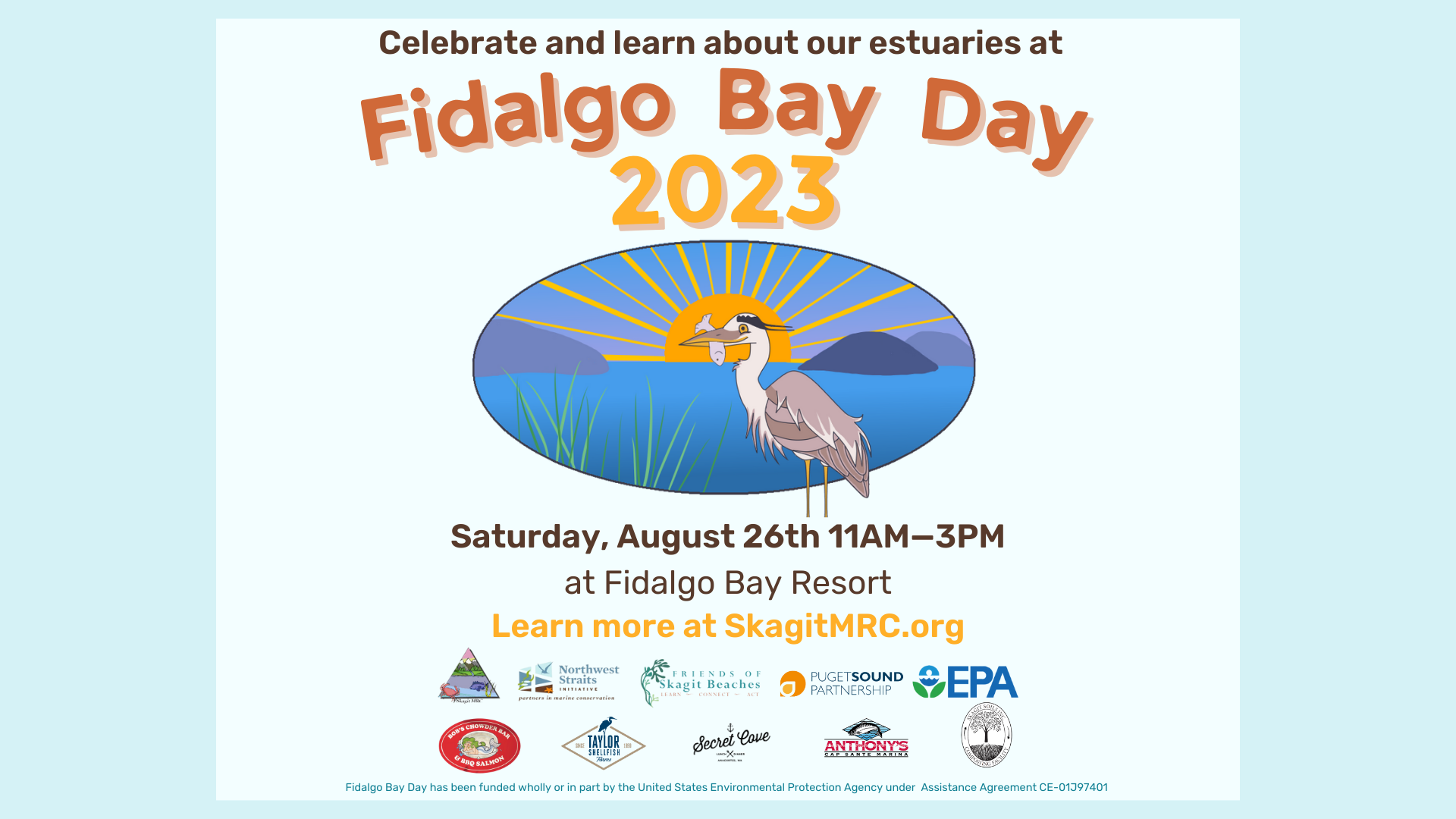Come celebrate our wonderful estuaries at Fidalgo Bay Day, Saturday ...