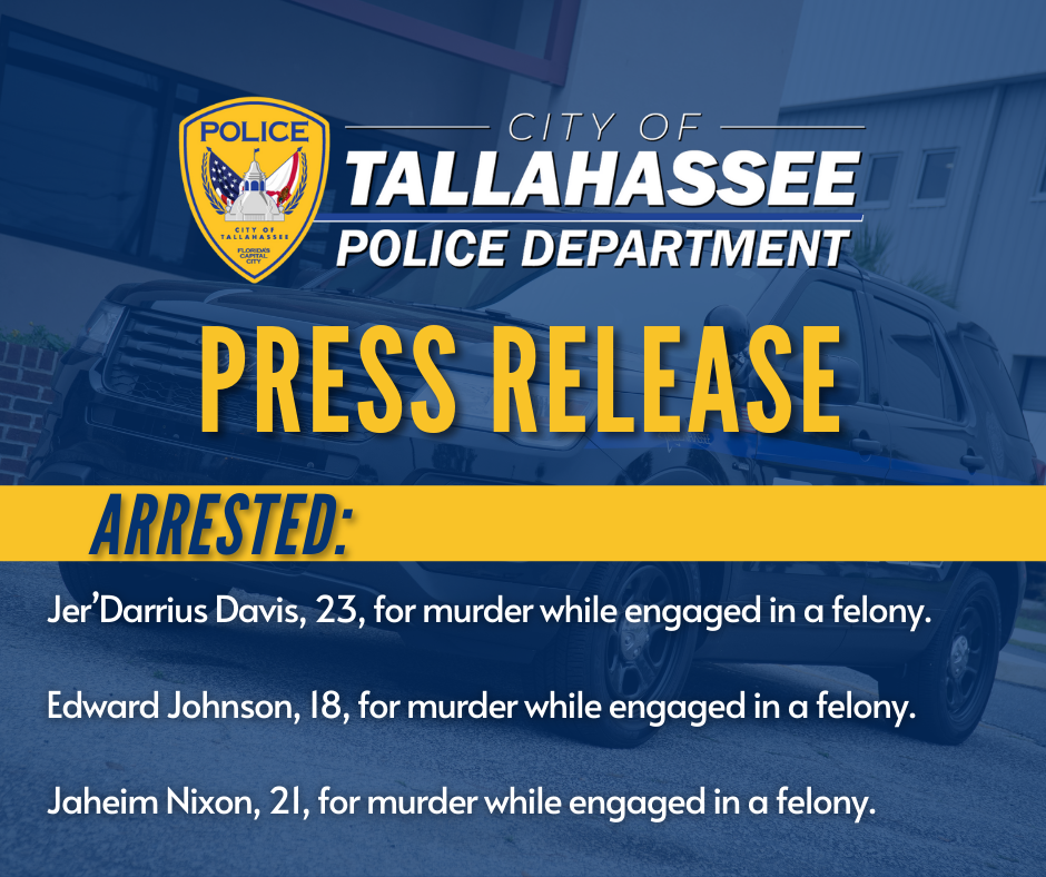 Tallahassee Police Make Multiple Arrests in Homicide Investigation ...
