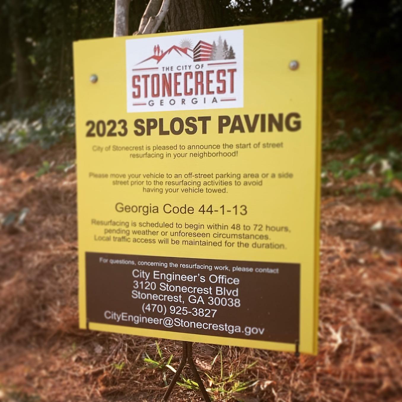Learn about Stonecrest's Paving Program and see a list of proposed ...