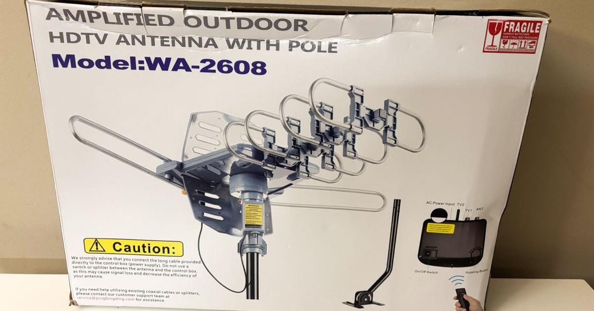 PBD Digital Outdoor TV Antenna WA-2608 Amplified 360 Degree Motorized ...