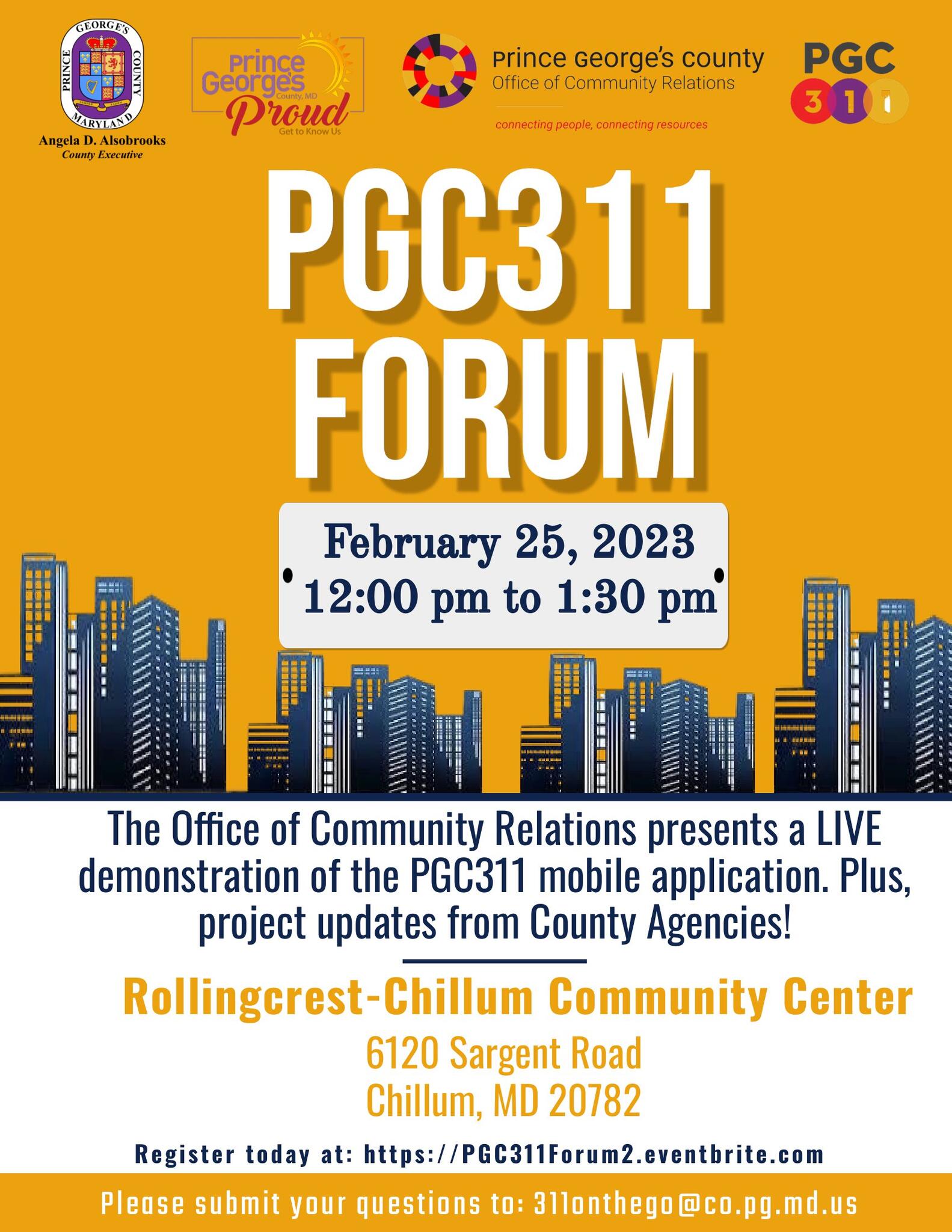 Can you believe it has been a year since the Office of Community Relations launched the PGC311 ...