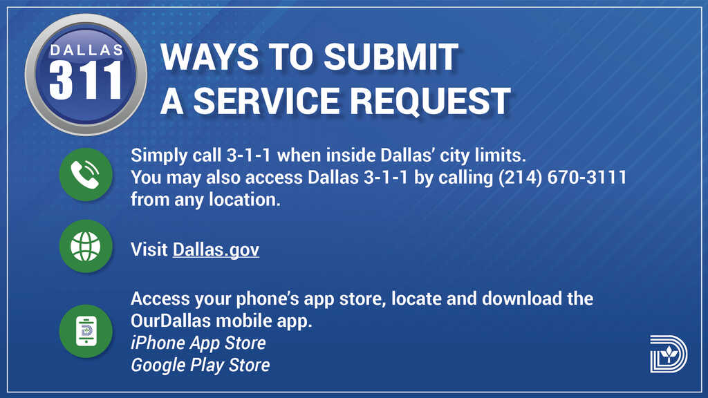 311 Service Request and OurDallas App