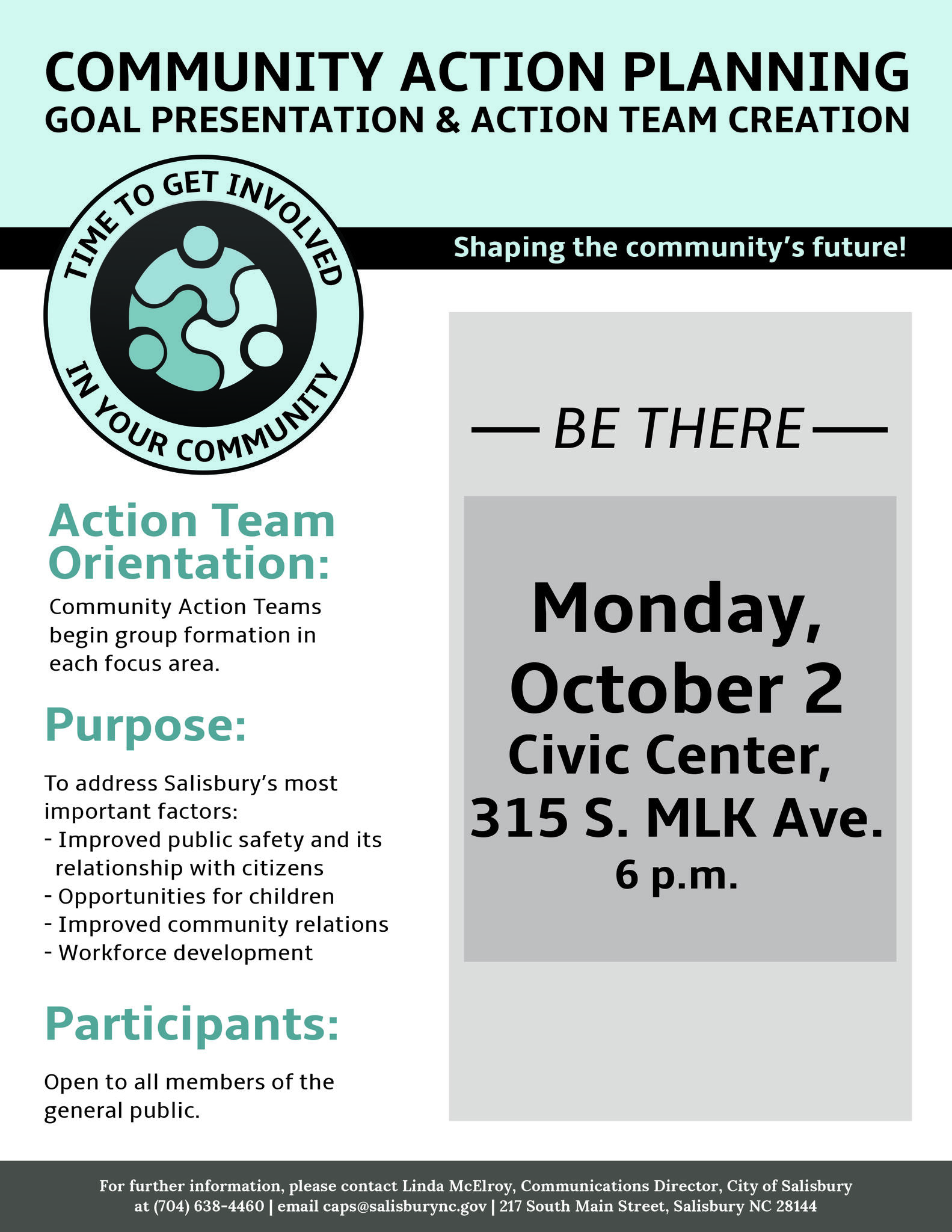 Community Action Team Orientation Tonight (City of Salisbury ...