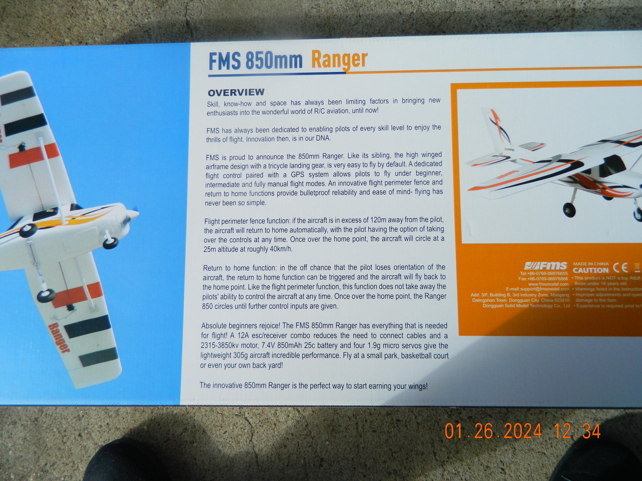 RC AIRPLANE 850 mm RMS RANGER AND SPEKTRUM TRANSMITTER DXe for $165 in ...