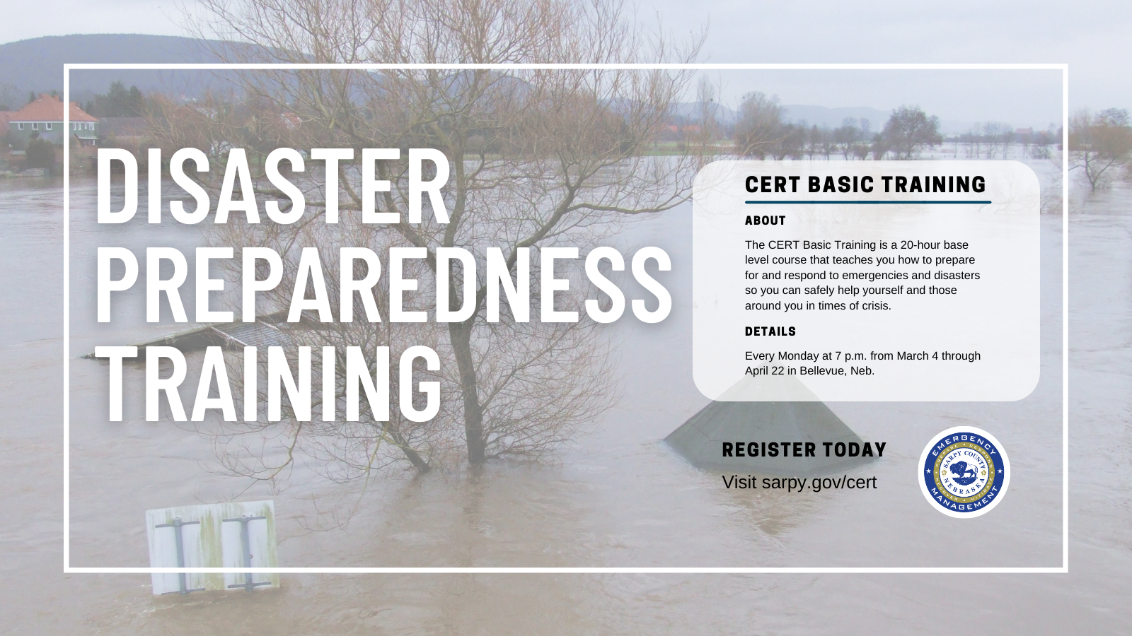 Upcoming training: Learn how to help yourself, your loved ones and your community when disaster ...