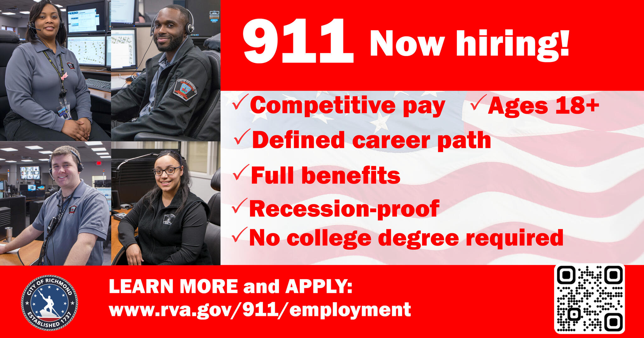 Now hiring 911 Emergency Communications Officers (City of Richmond ...