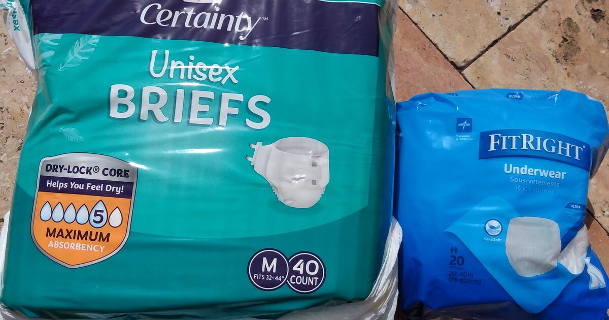 Adult Briefs - Two Types- Medium for Free in Dallas, TX | For Sale ...