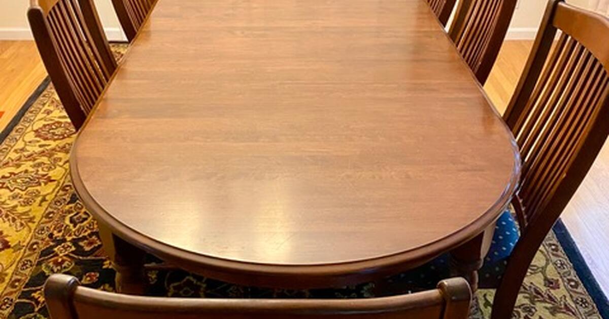 Canadel Dining Room Table and 7 Chairs and Oriental Rug for $500 in ...