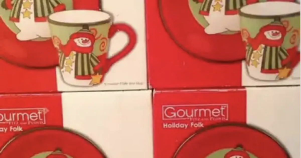 New Unopened 4 Mugs 4 Dessert Plates Fitz and Floyd Christmas for $80 ...