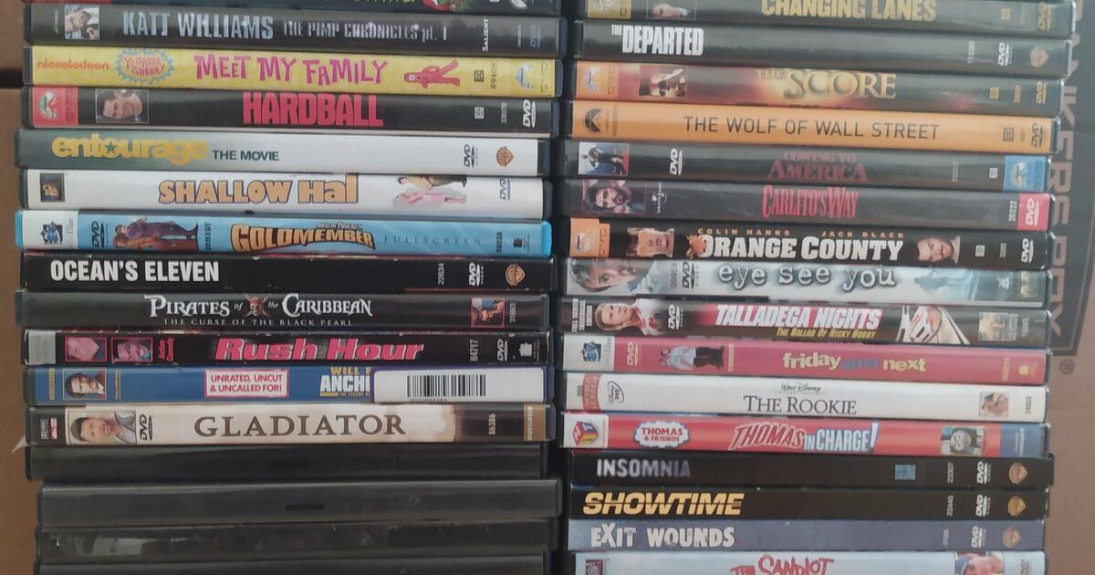 Huge Lot Of DVDs Movies with FREE PANASONIC 5 DVD Disc Changer with ...