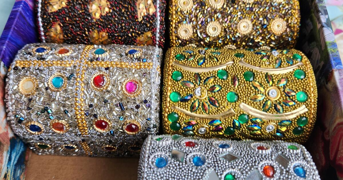 Multi Color MDF Wooden Bedazzled Mini Chest (3 in) for $10 in San ...