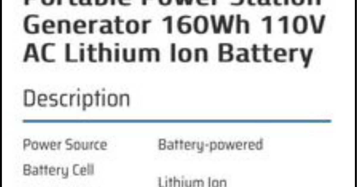 EVO 300W Portable Power Station Generator 160Wh 110V AC Lithium Ion Battery for $160 in Oak ...