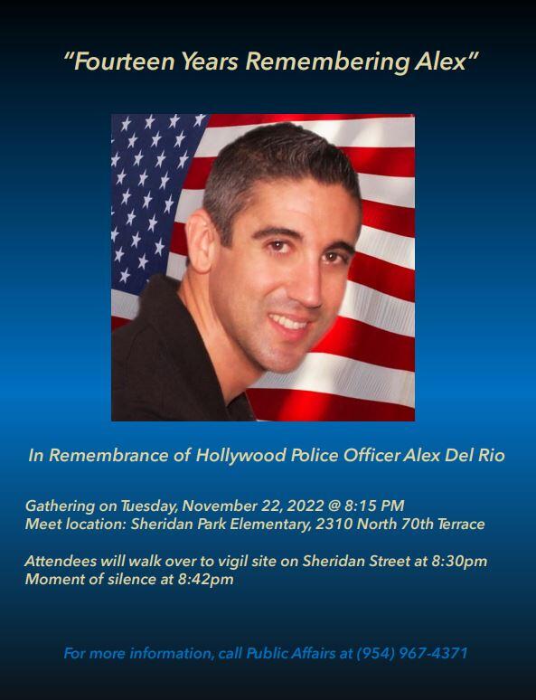 In Memory of Officer Alex Del Rio (Hollywood Police Department ...