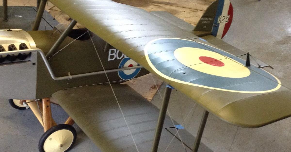 Large 1918 model biplane, 6 foot wingspan, hand built in UK, some ...