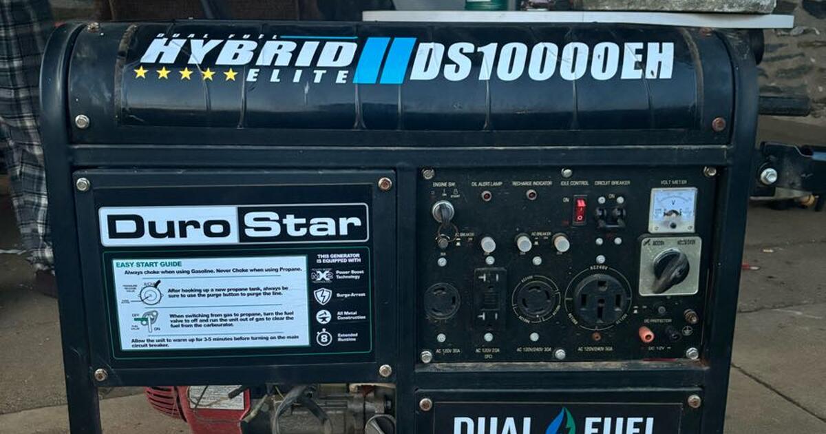 Hybrid DA10000EH Duro Star Generator 10,000 watt for $400 in Broomall ...