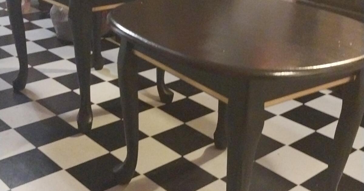 Jet Black End Tables With Gold Trim for $50 in Winterville, NC | For ...