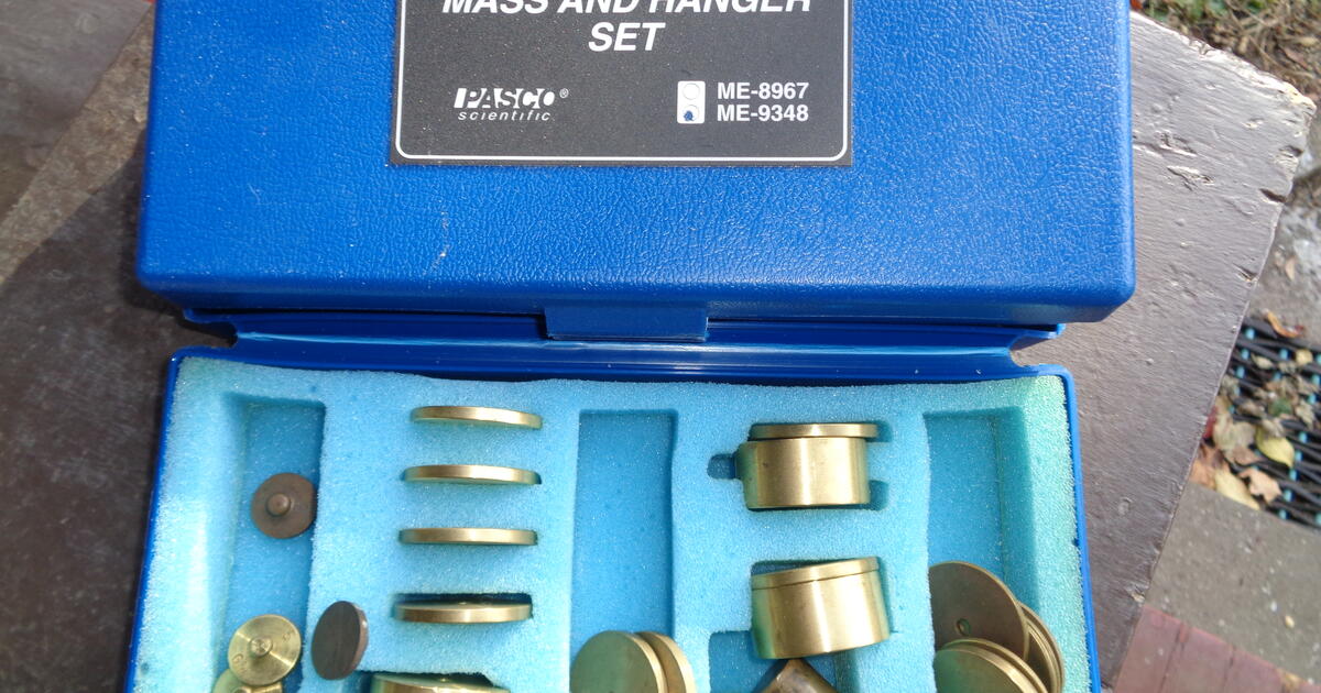 26 varied cast & machined brass disks - PASCO Scientific Mass Set: $12 ...