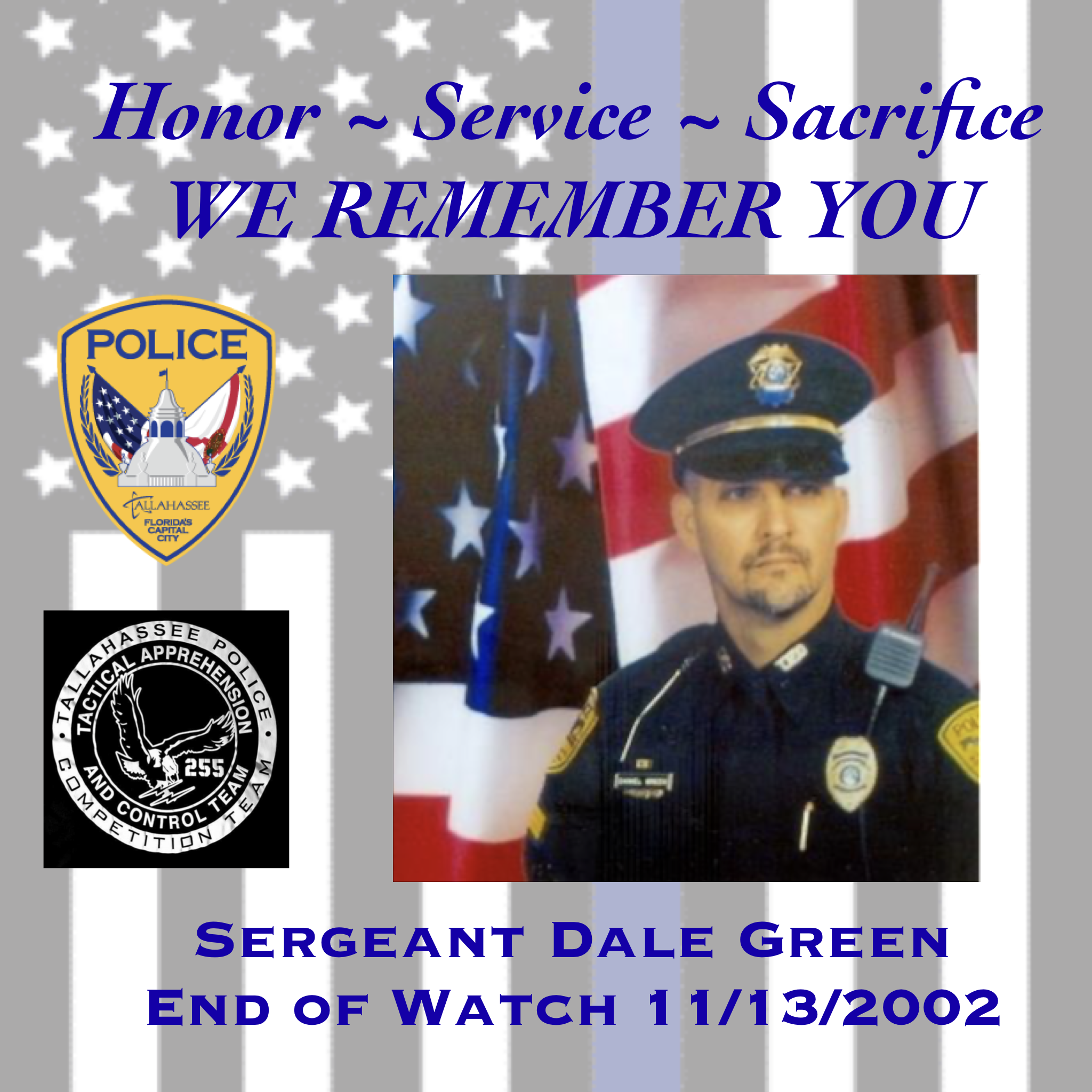 TPD Remembers Sergeant Dale Green (Tallahassee Police Department ...
