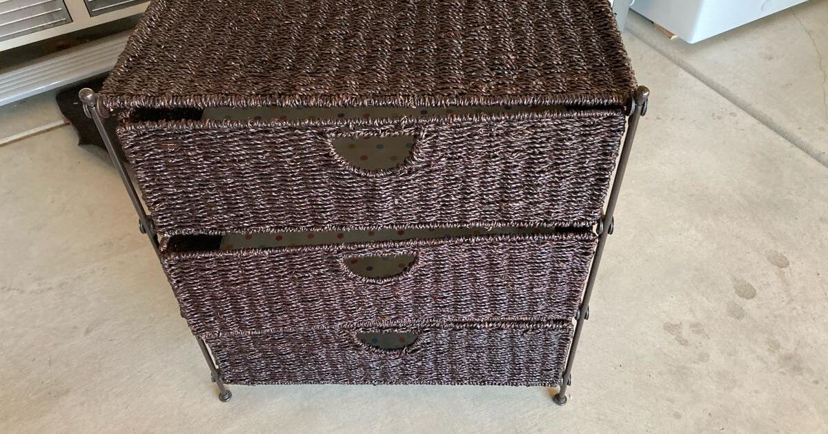 Pending pickup. Wicker 3-Drawer Storage Unit for Free in Indio, CA ...