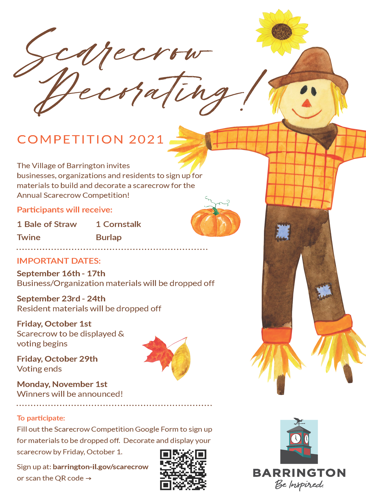 Scarecrow Decorating Competition 2021: Sign Up For Scarecrow Decorating ...