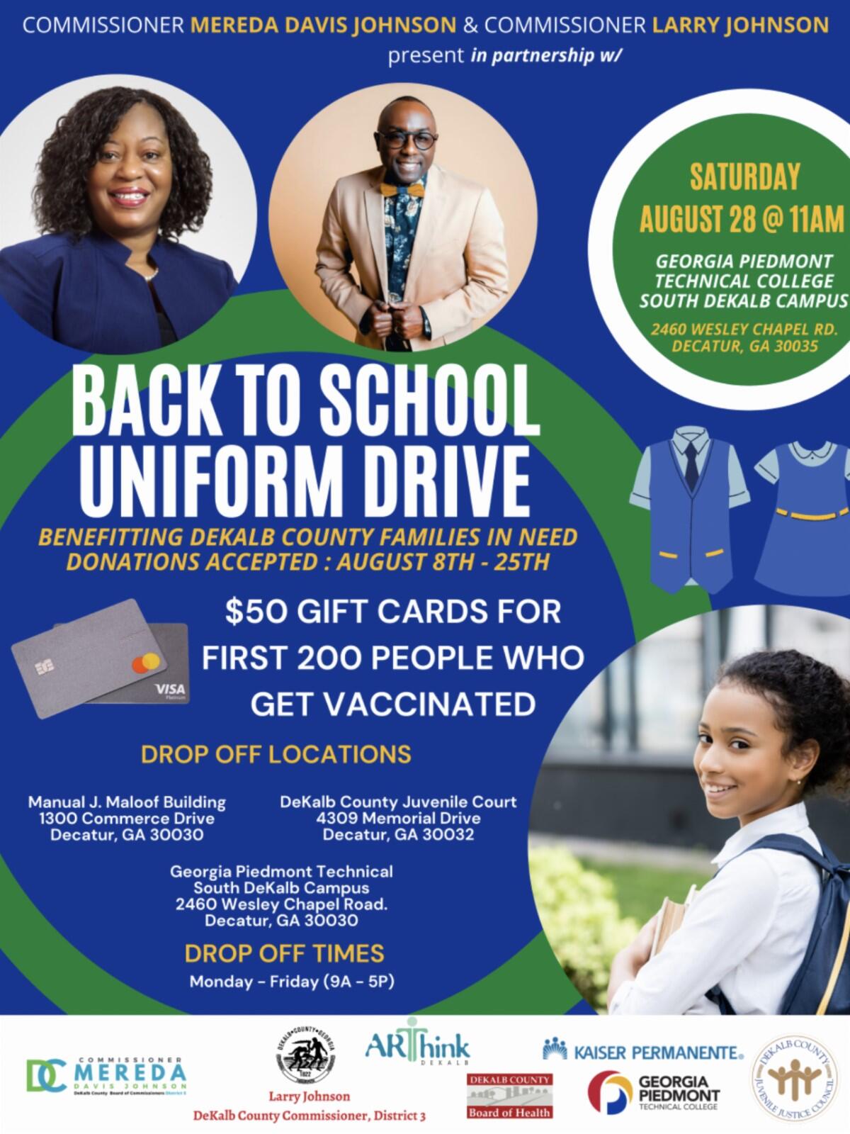 Back to School Uniform Drive! (DeKalb County Police Department ...