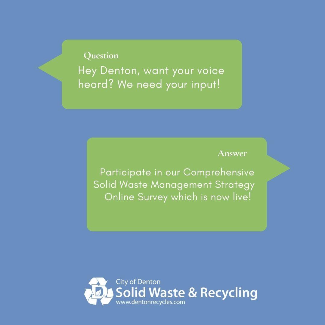 Comprehensive Solid Waste Management Strategy Online Survey (City of ...