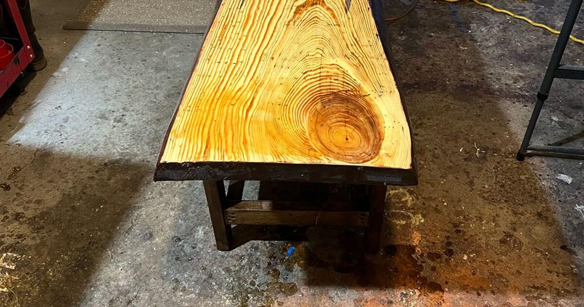 Live edge coffee table and or bench for $125 in Statham, GA | For Sale ...