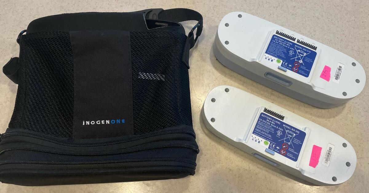 Inogen One oxygen concentrator batteries, carrying case, humidifier ...