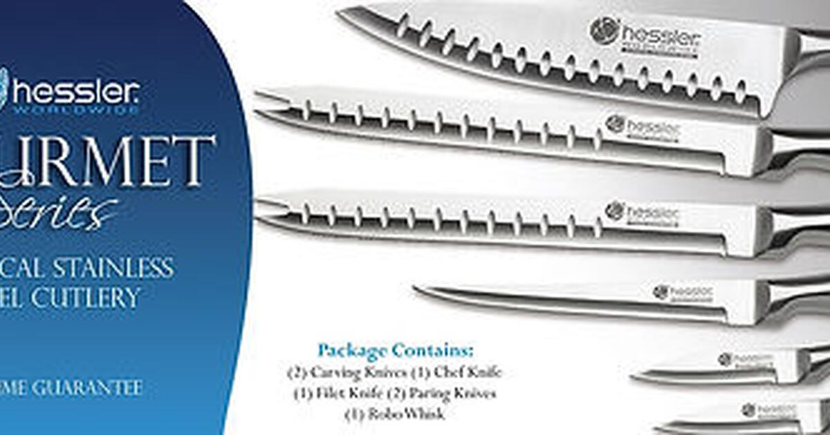 NEW Hessler 7pc Gourmet Chef Series Knife Set & Shami. LIFETIME ...